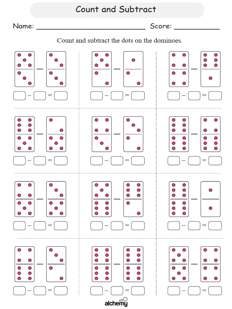 Primary Maths Worksheet (Count and Subtract) Part 2 | PDF