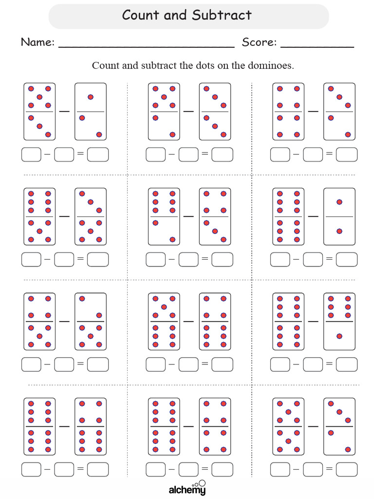 Primary Maths Worksheet (Count and Subtract) Part 1 | PDF