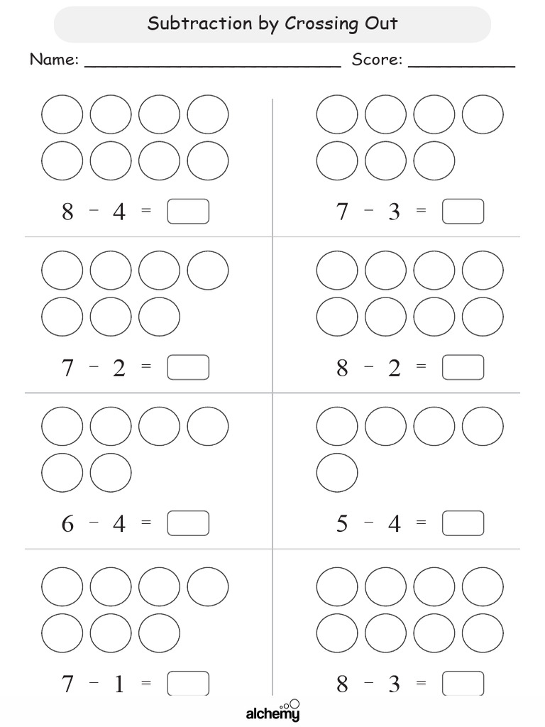 Primary Maths Worksheet (Subtraction by Crossing Out) Part 3 | PDF