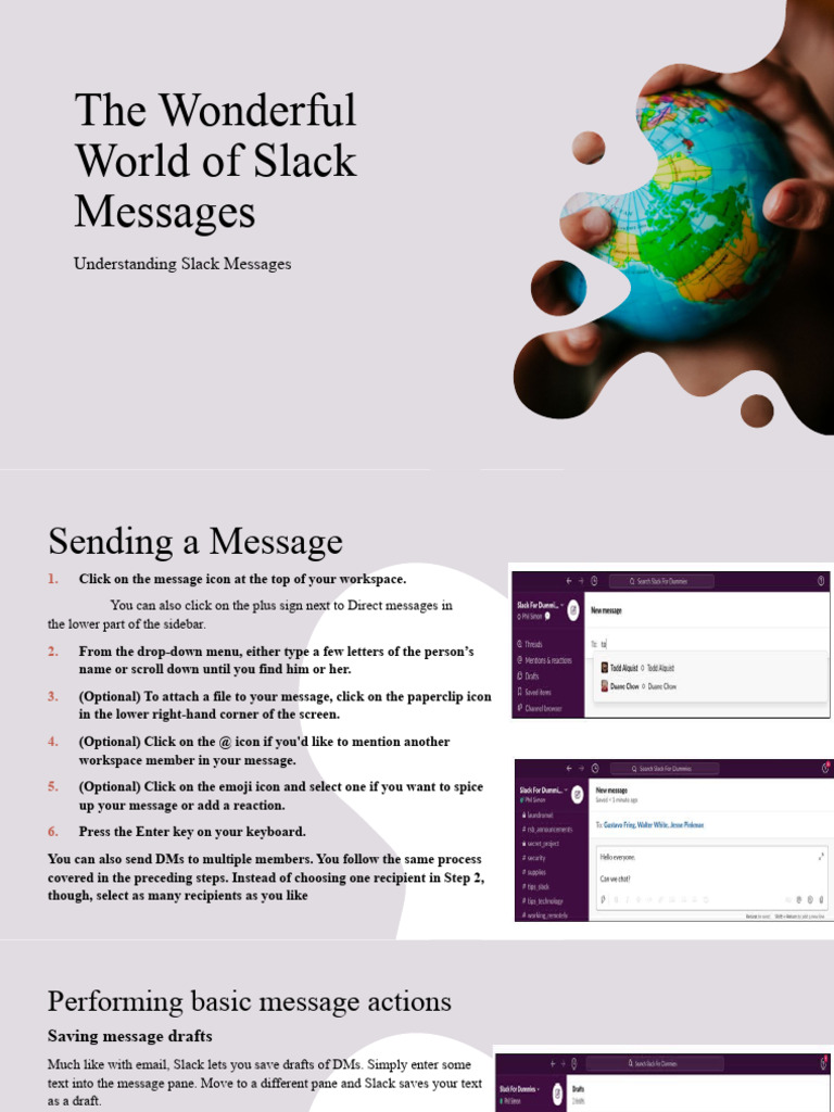 Slack Messaging Guide | PDF | Computer File | Icon (Computing)