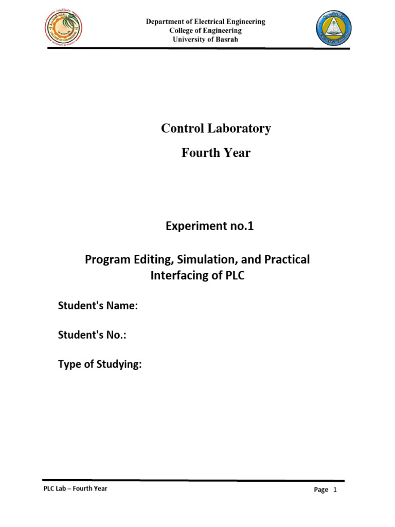 Experiment No.1 | PDF | Programmable Logic Controller | Computer Program