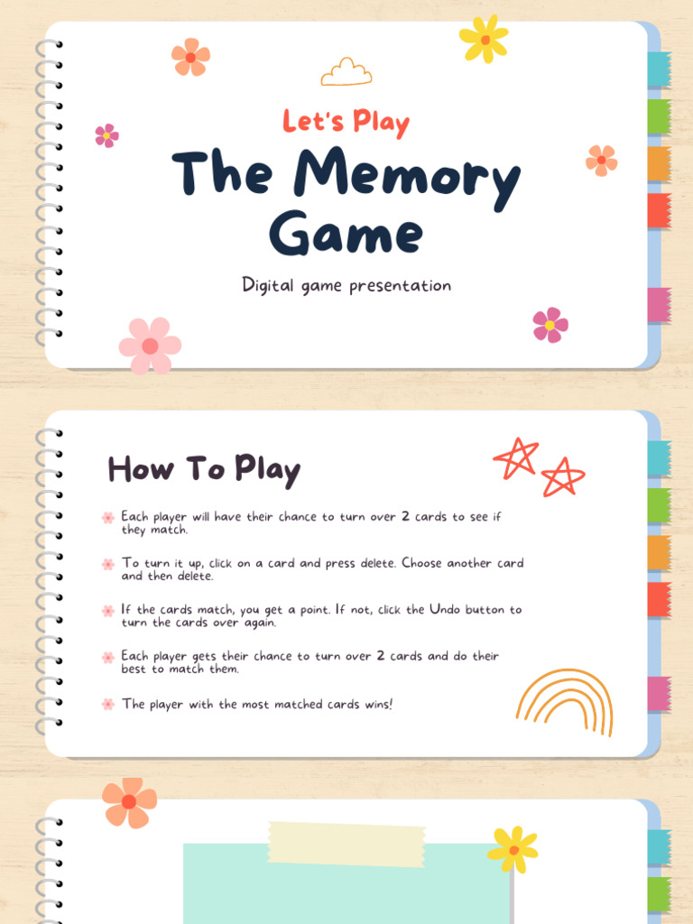 Memory Game Instructions and Scoreboard | PDF | Sports & Recreation