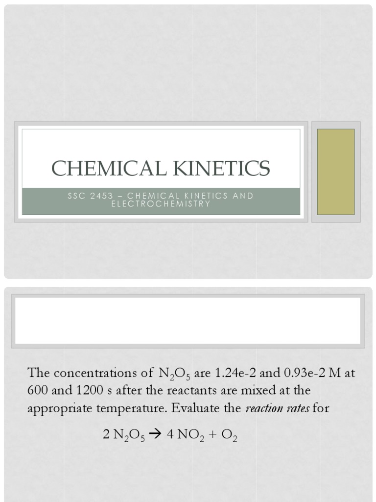 Chemical Kinetic Note 03 | PDF | Reaction Rate | Chemical Kinetics