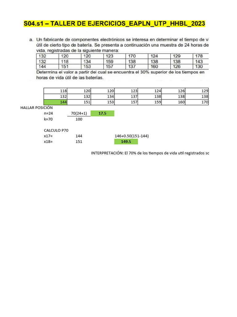 S04.s01 TALLER DE EJERCICIOS RESUELTO | PDF