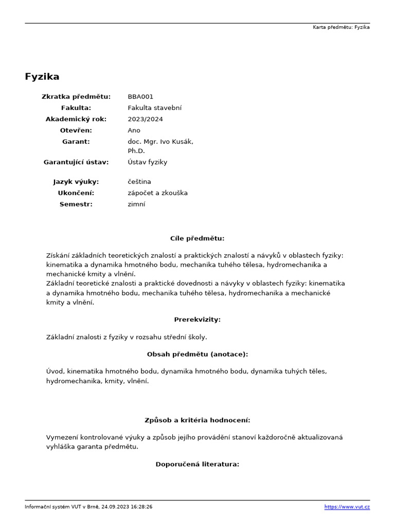 Fyzika | PDF