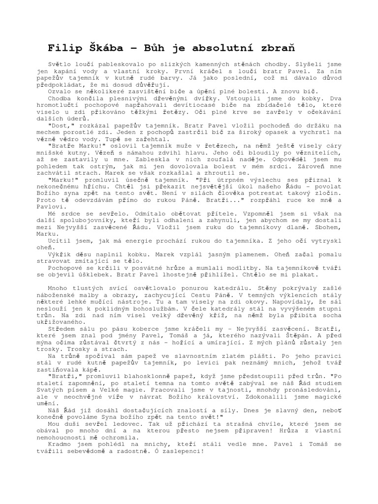 Skaba Buh Je Absolutni Zbran | PDF