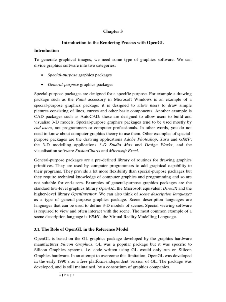 Chapter 3 Part I Computer Graphics Pdf 3 D Computer Graphics Data Type