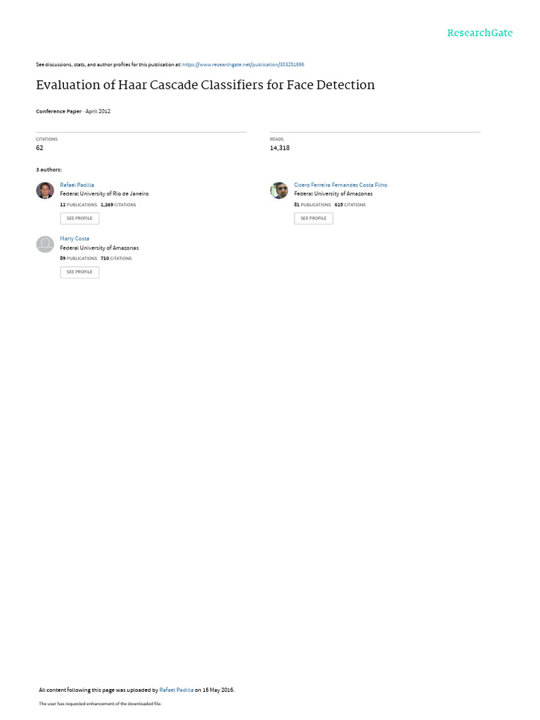 ICDIP2012 Evaluationof Haar Cascade Classifiers Designedof Face ...