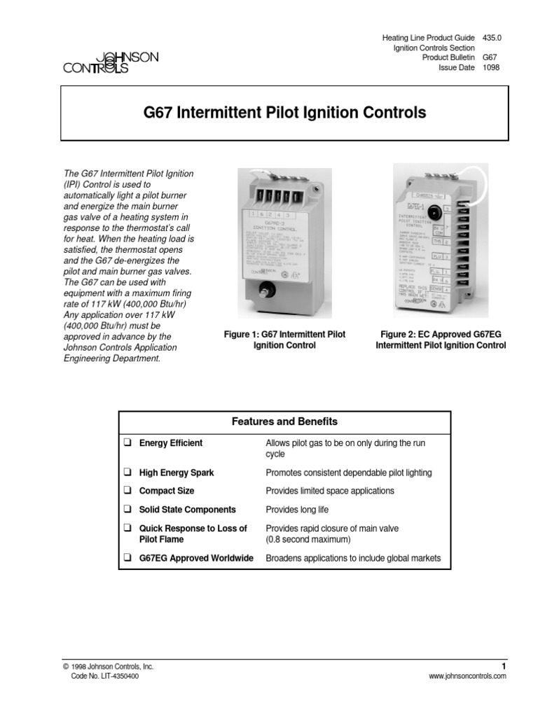 Conrol Johnson | PDF | Thermostat | Ignition System