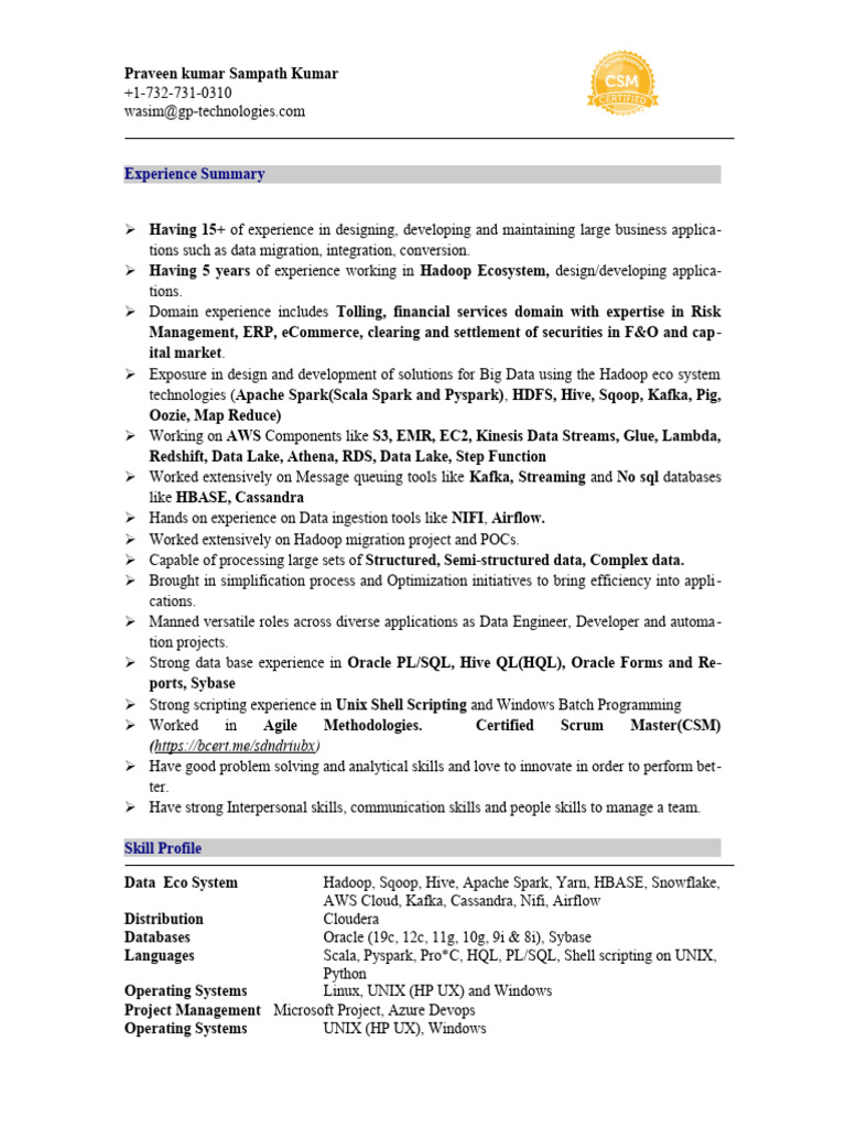 Praveen Bigdata Spark | PDF | Apache Spark | Oracle Database Praveen Bigdata Spark | PDF | Apache Spark | Oracle Database