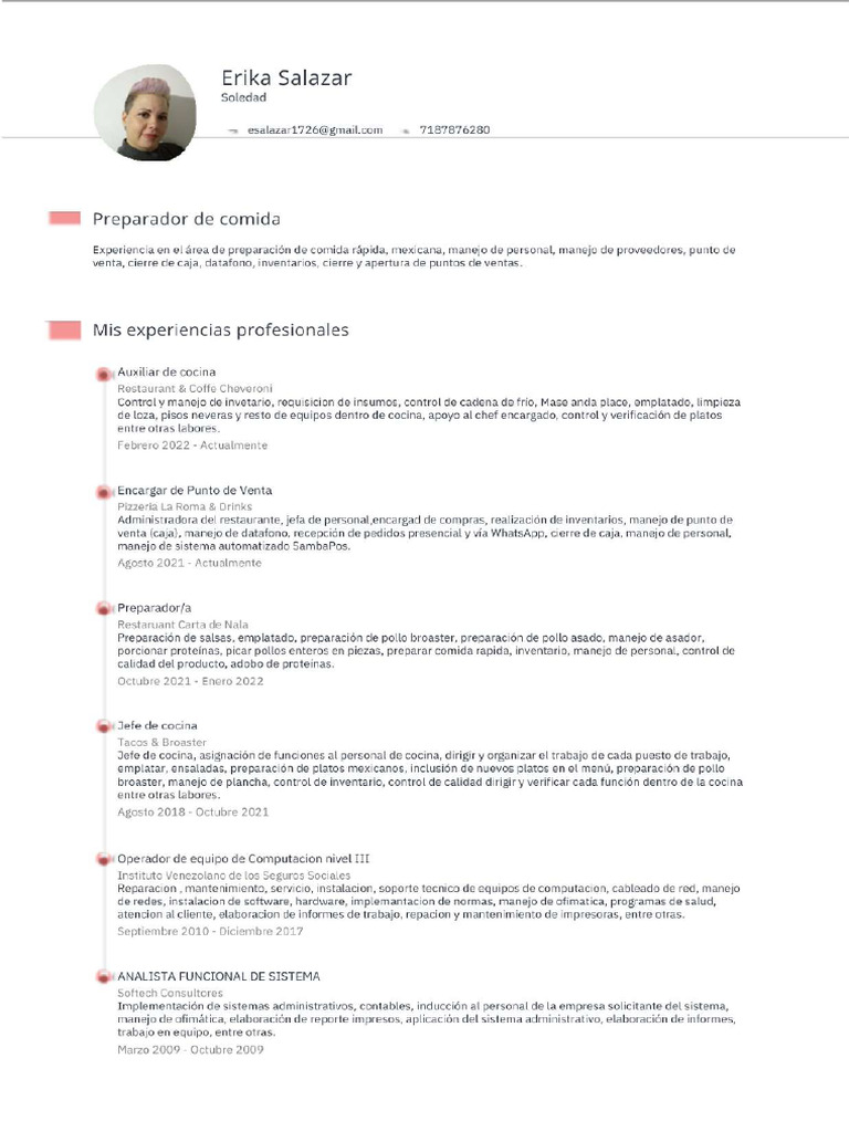 Erika Salazar CV | PDF