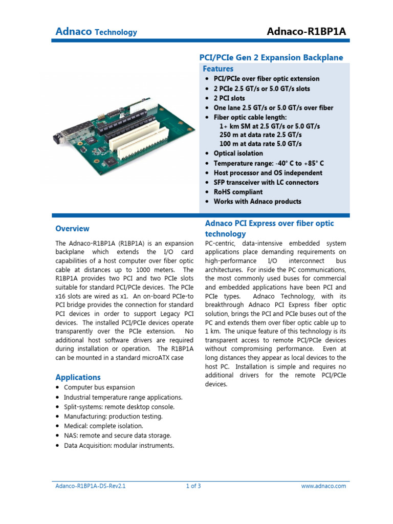 Adnaco R1BP1A DS Rev2.1 Ia | PDF | Business | Technology & Engineering