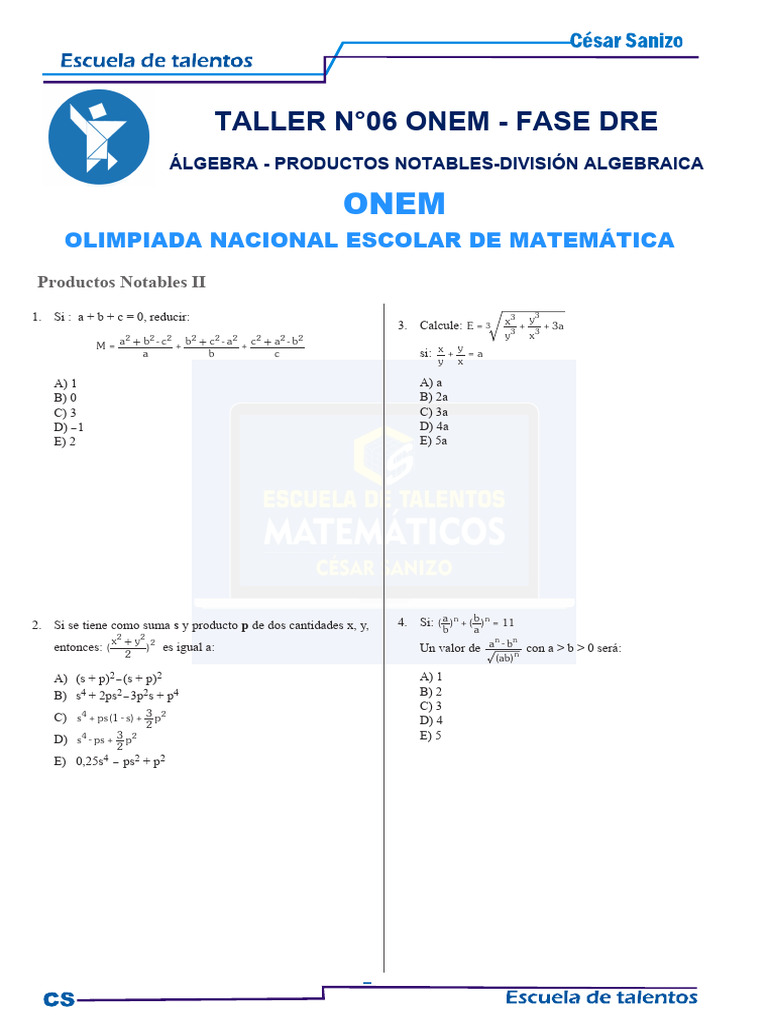 Separata N°05-1 | PDF | Álgebra abstracta | Análisis numérico