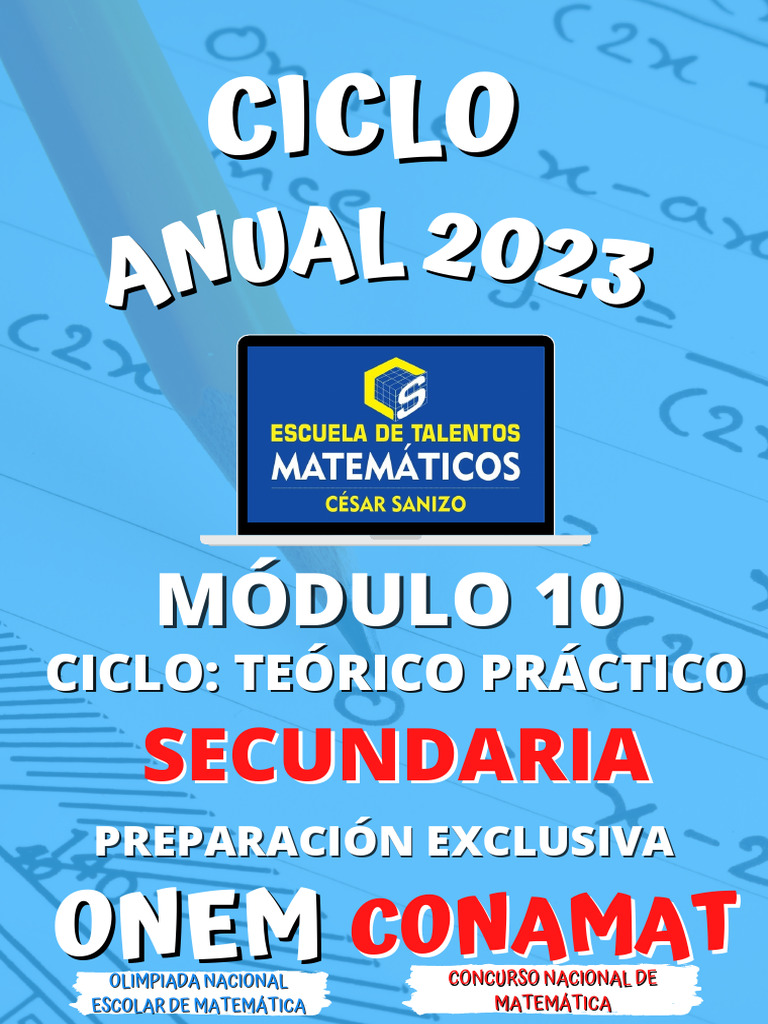 Onem Conamat - 10 - 2023 | PDF | Matemáticas