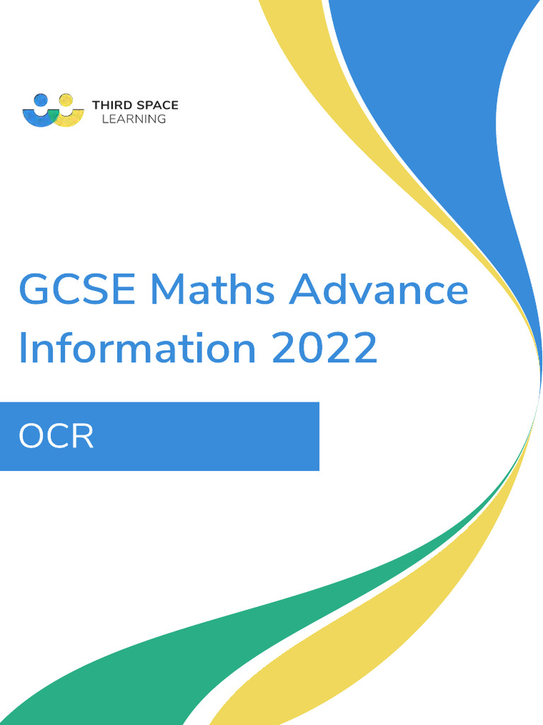 OCR GCSE Maths Advance Information 2022 | PDF