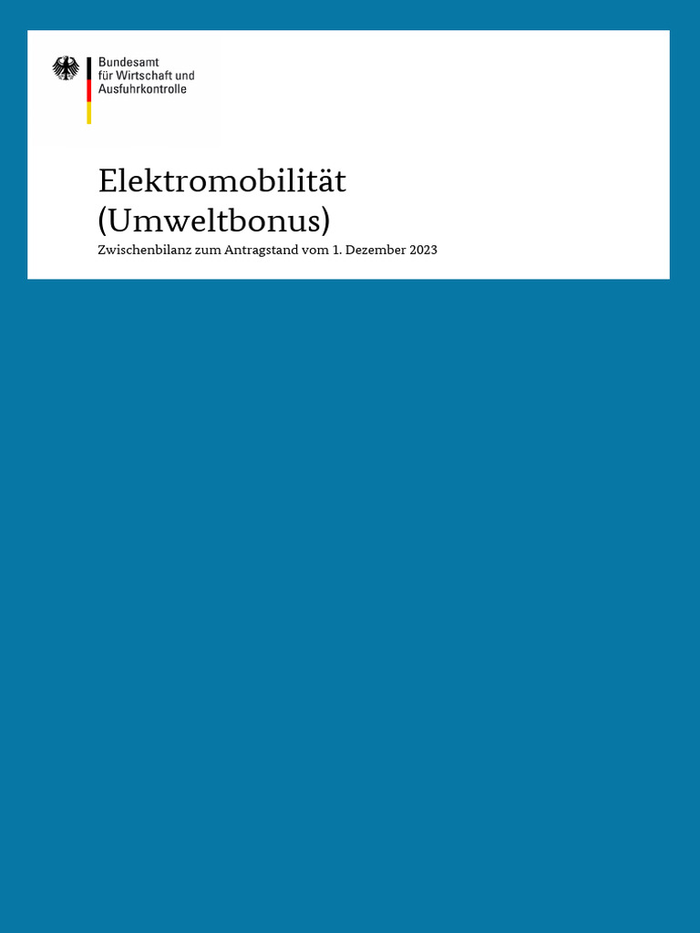 Emob Zwischenbilanz | PDF
