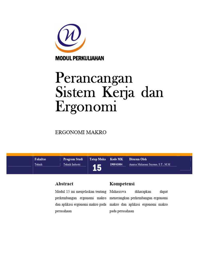 Ergonomi Makro | PDF