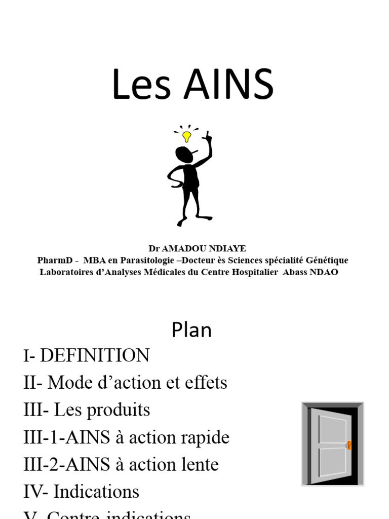 Les AINS | PDF | Anti-inflammatoire non stéroïdien | Aspirine