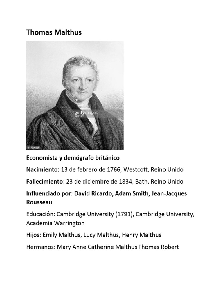Thomas Malthus | PDF