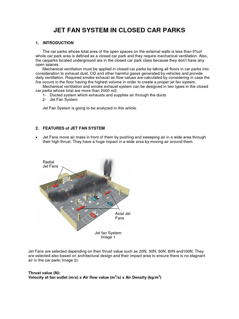 VENCO Articles Jet Fan System in Closed Car Parks | PDF | Jet Engine ...