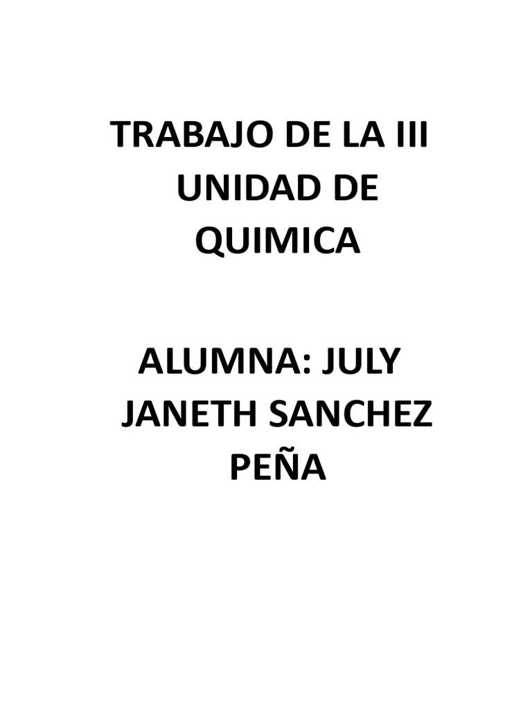 Trabajo Iii Unidad | PDF | Concentración | Ciencias fisicas Trabajo Iii Unidad | PDF | Concentración | Ciencias fisicas