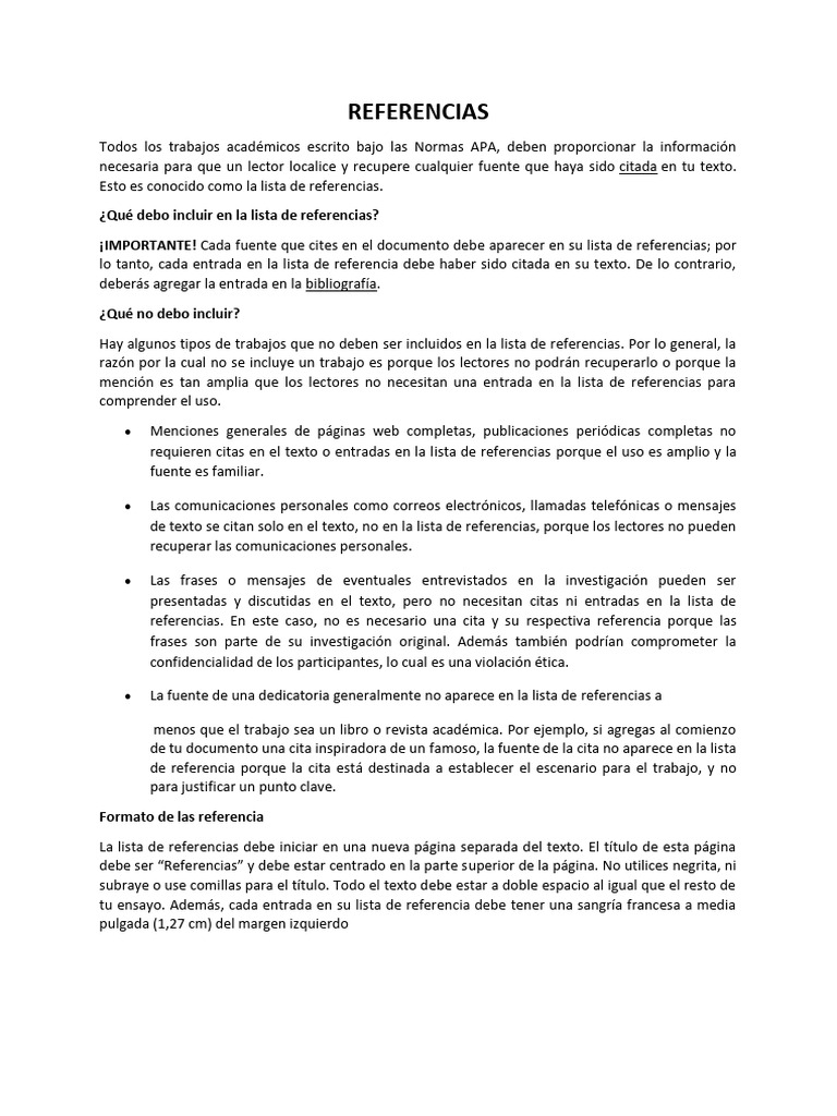 Texto Académico-Referencias 1 | PDF | Estilo apa | Wikipedia
