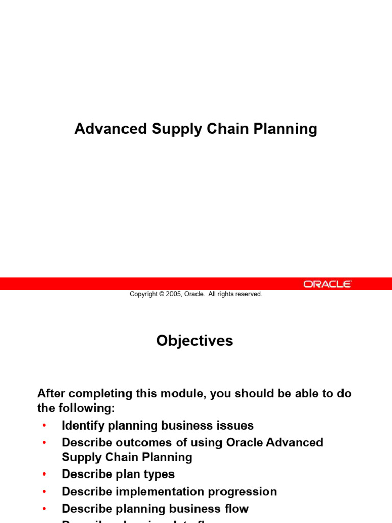 Advanced Supply Chain Planning | PDF | Supply Chain | Inventory
