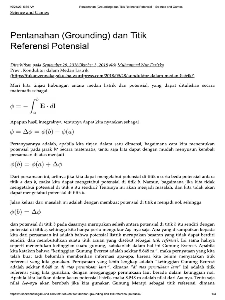 Pentanahan Atau Grounding | PDF