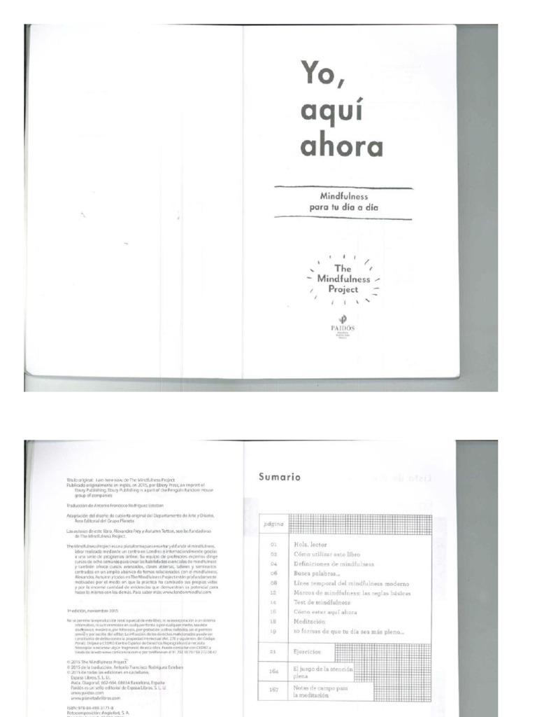 Yo Aqui y Ahora Mindfulness 2 PDF Free | PDF