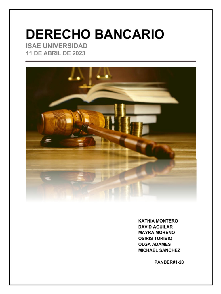 Historia y Legislación del Derecho Bancario | PDF