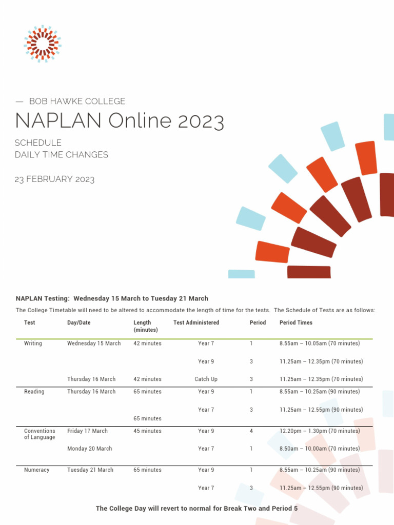 NAPLAN Online 2023 Student and Parent Information | PDF