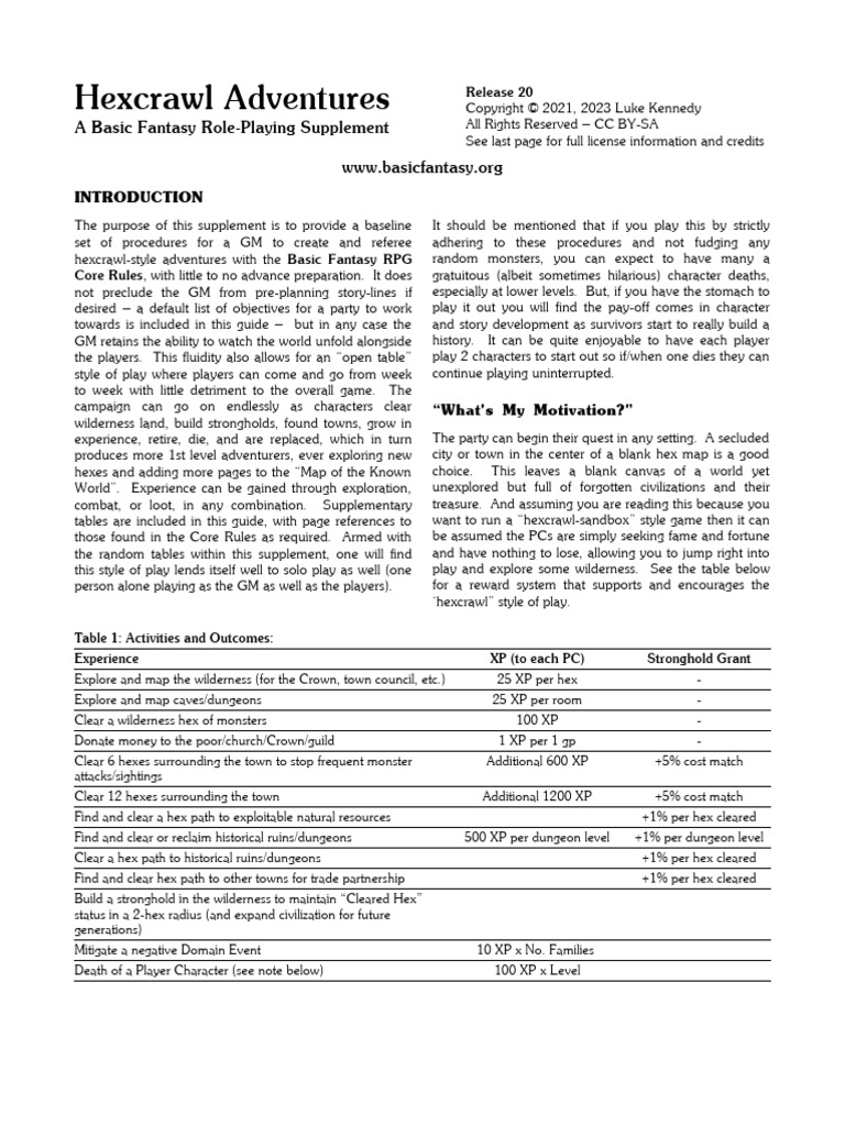 BFRPG Hexcrawl Adventures r20 | PDF | Dice | Cave