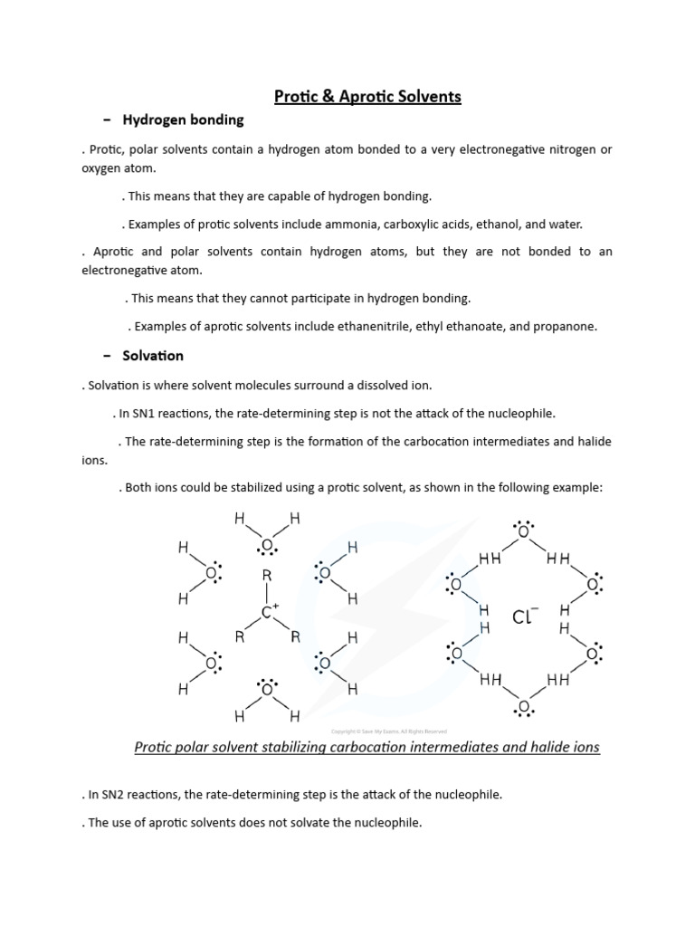 Protic & Aprotic Solvents | PDF | Foreign Language Studies