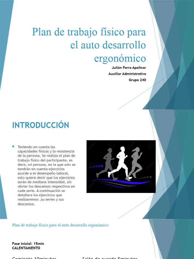 Plan de Trabajo Físico para El Auto Desarrollo | PDF | Factores humanos ...