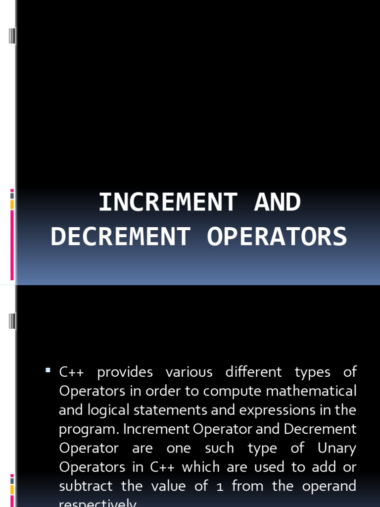 Increment and Decrement Operators | PDF | Mathematics | Computer Science