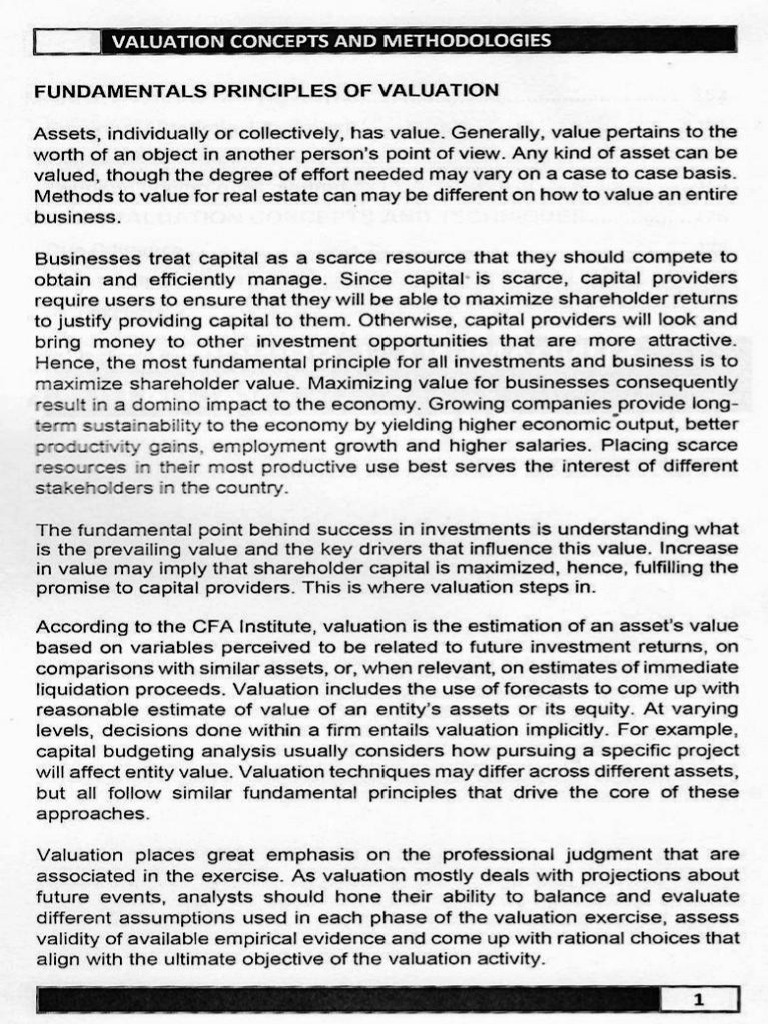 Valuation Concepts | PDF | Valuation (Finance) | Stocks