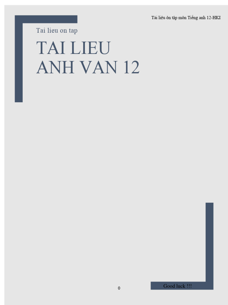 Anh Văn 12 Pdf