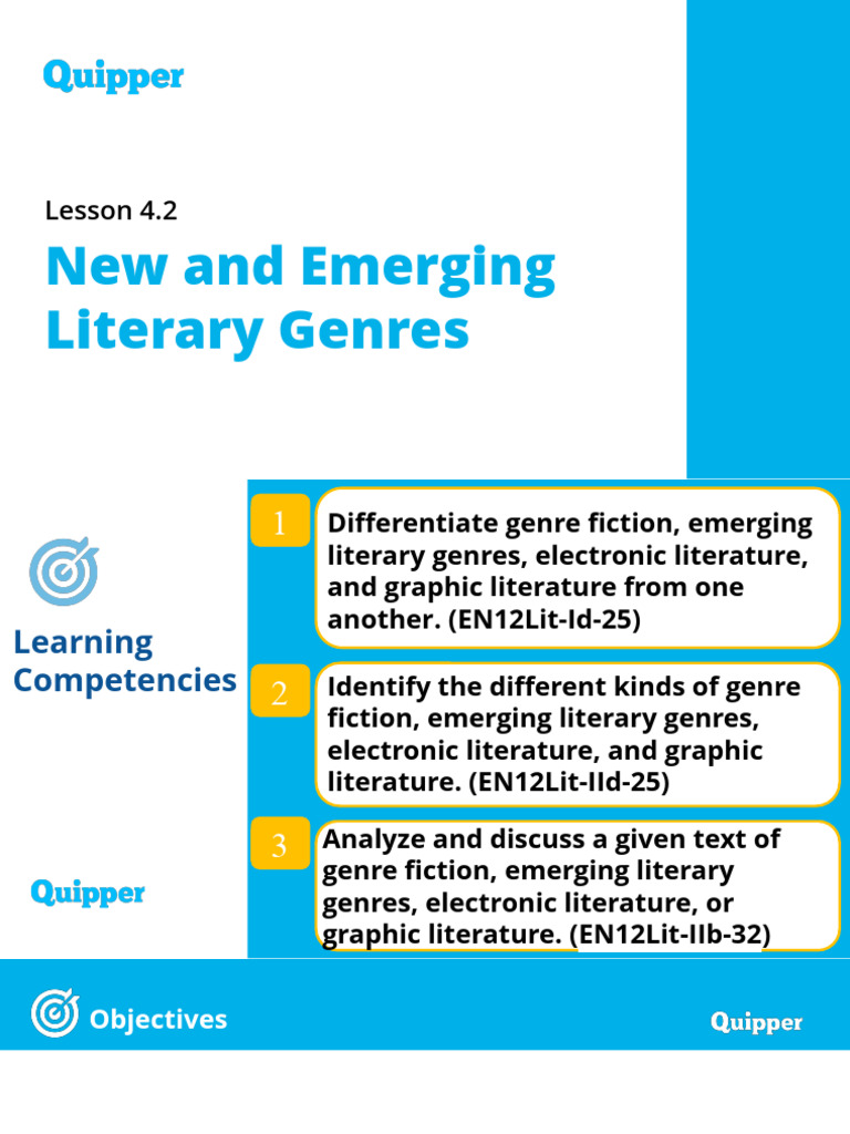21st Century Literature Unit 4 Lesson 2 New and Emerging Literary ...