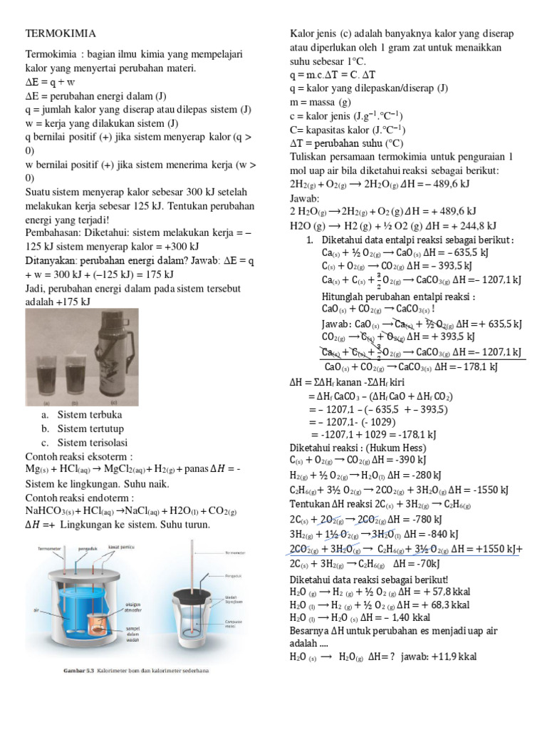 Dasar-Dasar Termokimia dan Entalpi | PDF | Sains & Matematika