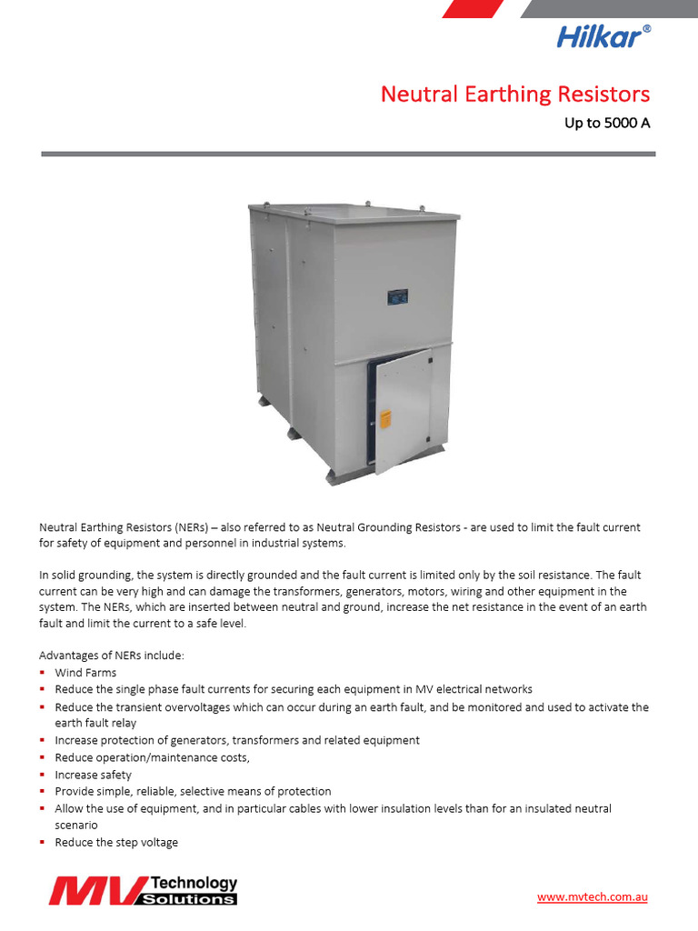 Neutral Earthing Resistors Overview | PDF | Resistor | Power Engineering