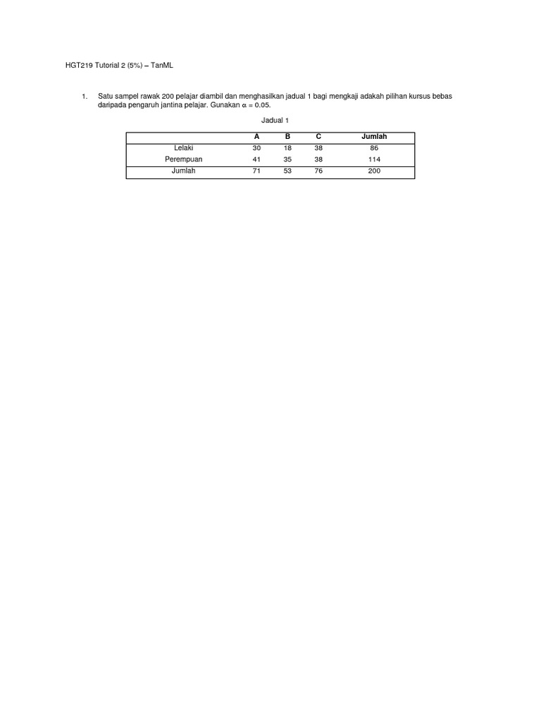 TanML Latihan Tutorial 2 - 5% | PDF
