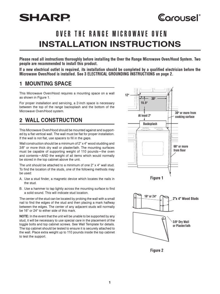 R1874TY InstallationManual | PDF | Ac Power Plugs And Sockets | Duct (Flow)