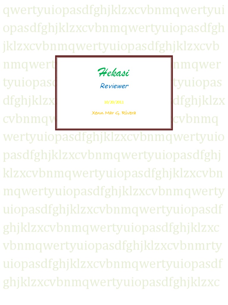 Hekasi Reviewer | PDF