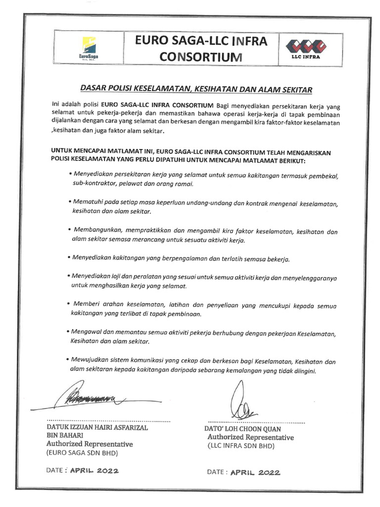 HSSE Policy LLCI | PDF