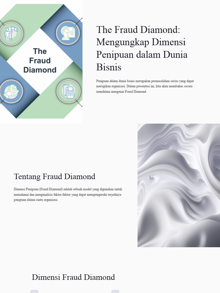 The Fraud Diamond Mengungkap Dimensi Penipuan Dalam Dunia Bisnis | PDF