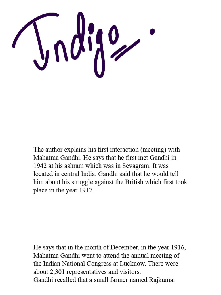 Indigo | PDF | Mahatma Gandhi