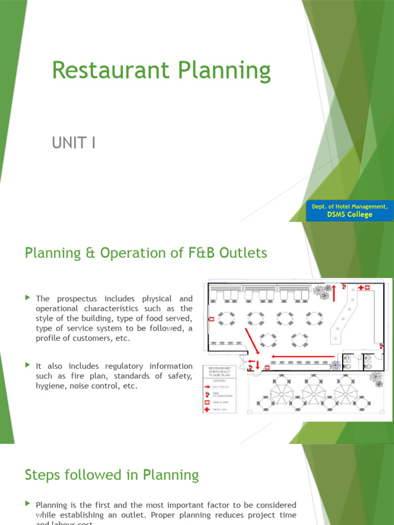 Restaurant Planning | PDF