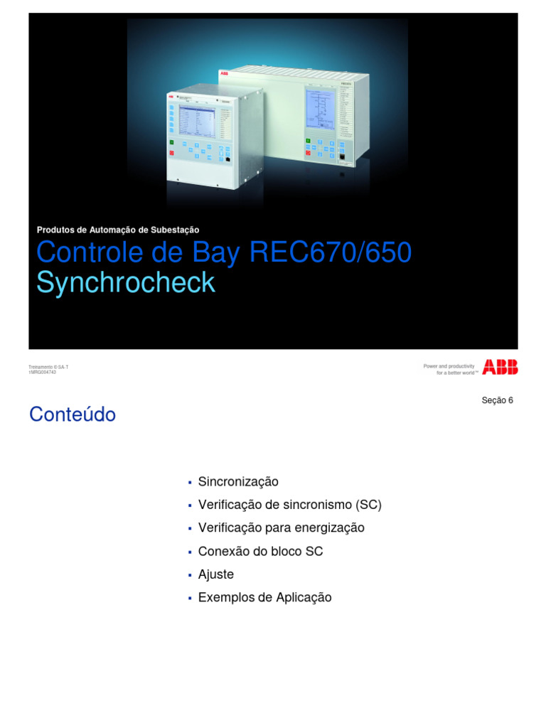 06-P660 REC670 REC650 Synchrocheck | PDF