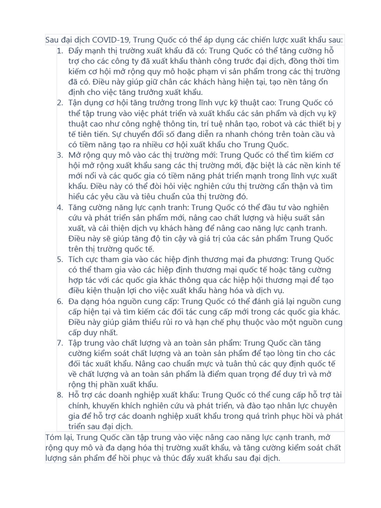 Xuất khẩu TQ | PDF