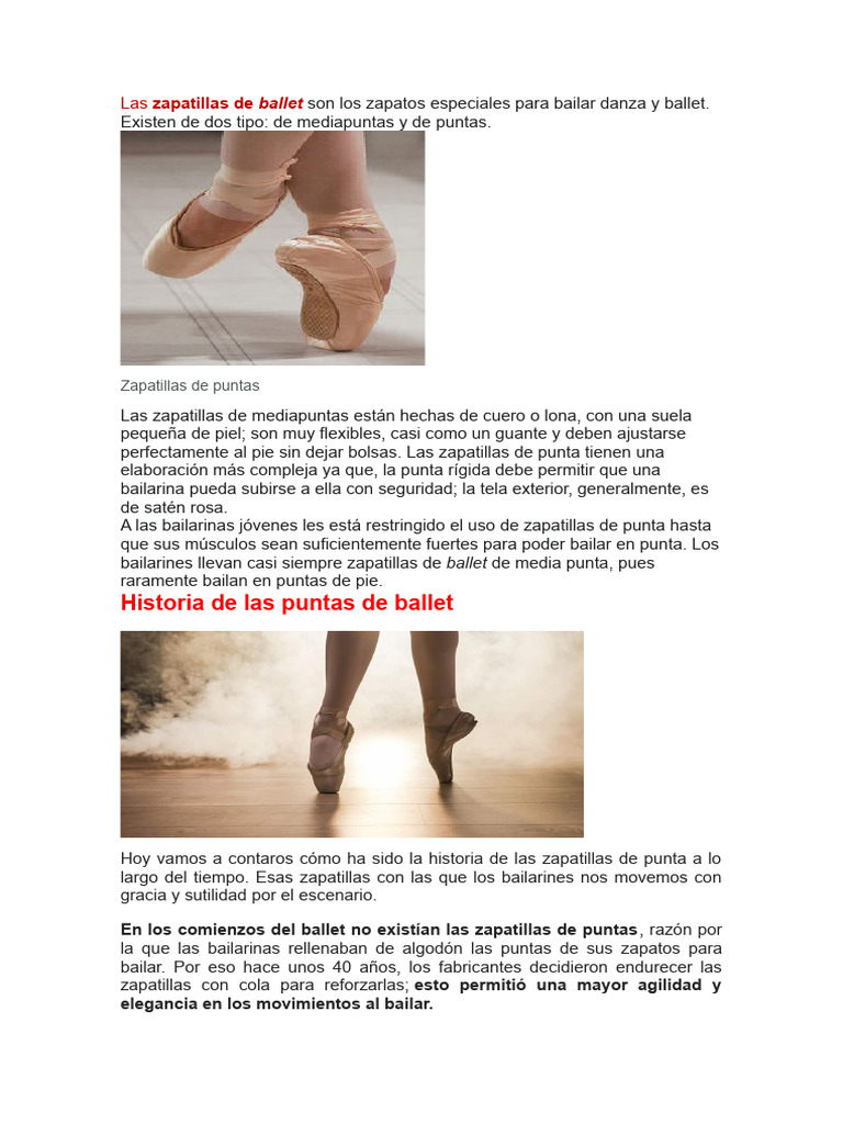 Zapatillas de Ballet | PDF | Bailes | Pie